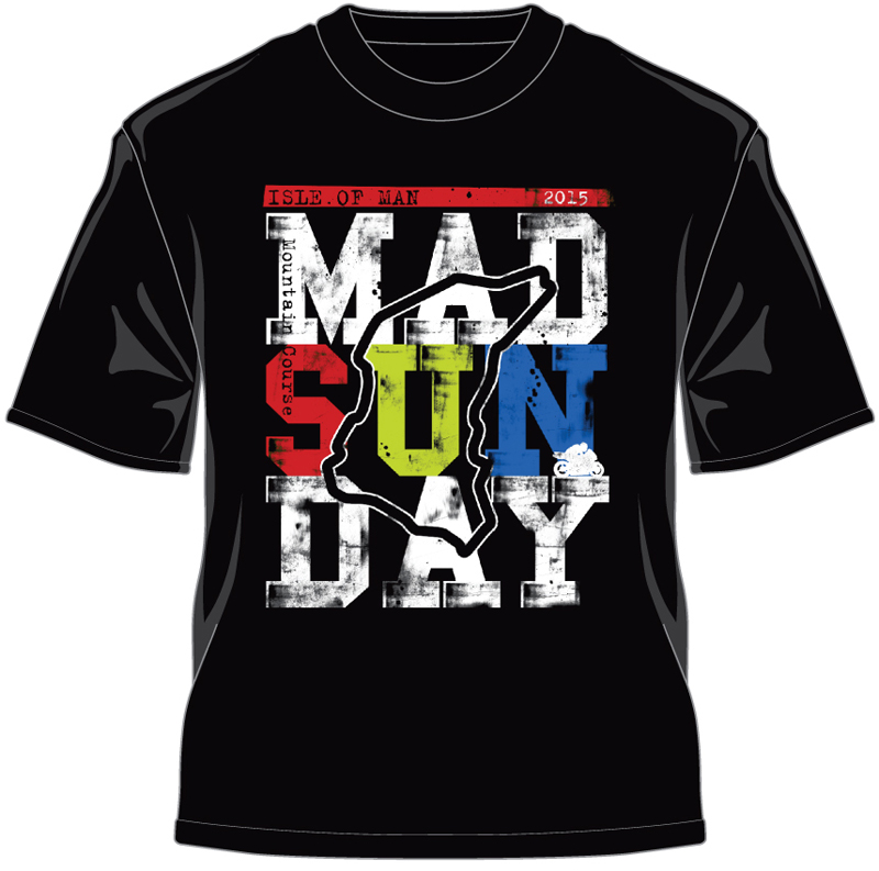 TT 2015 Mad Sunday Multi Coloured T-Shirt Black : Duke Video