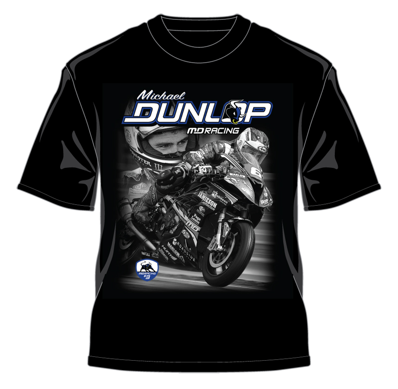 MD Racing Michael Dunlop T-shirt Black : Duke Video