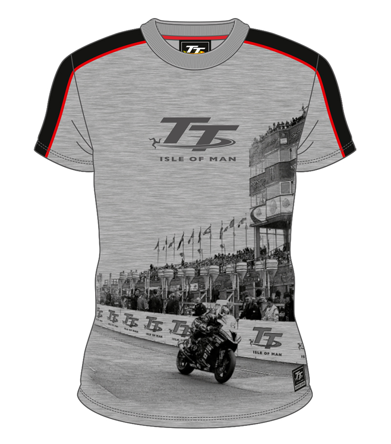 TT All Over Print T-Shirt Grandstand Grey : Duke Video