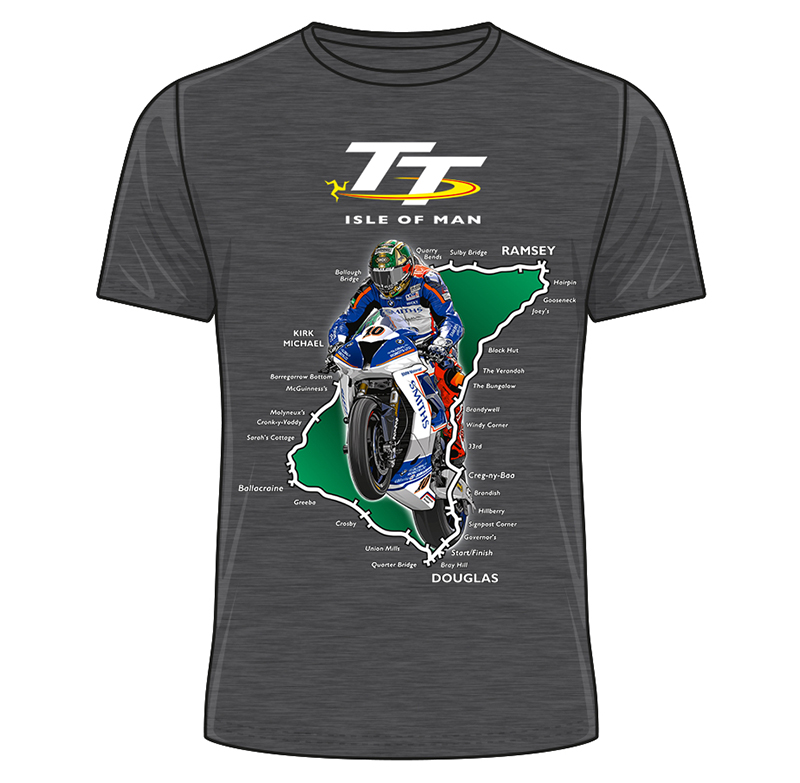 TT Course 2018 T-Shirt Dark Heather : Duke Video