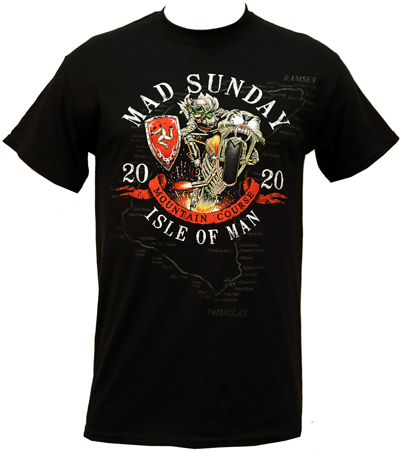 TT 2020 Mad Sunday T- Shirt Black : Duke Video