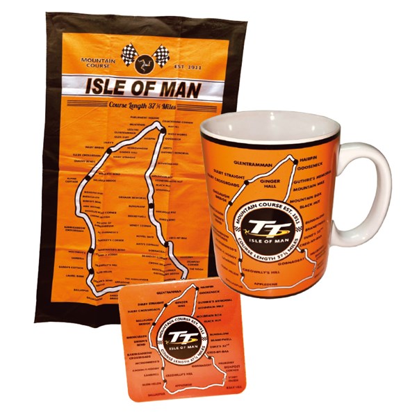 Isle of Man TT Map Mug Coaster and Tea Towel : Duke Video