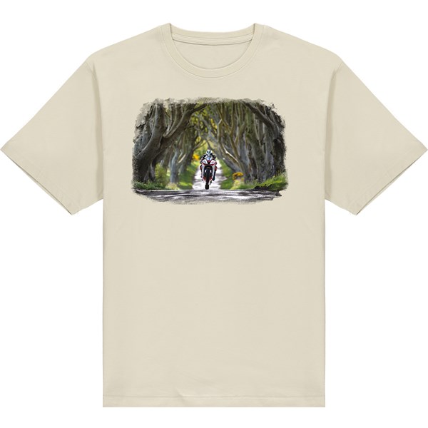 Michael Dunlop Dark Hedges T-Shirt Light Sand : Duke Video