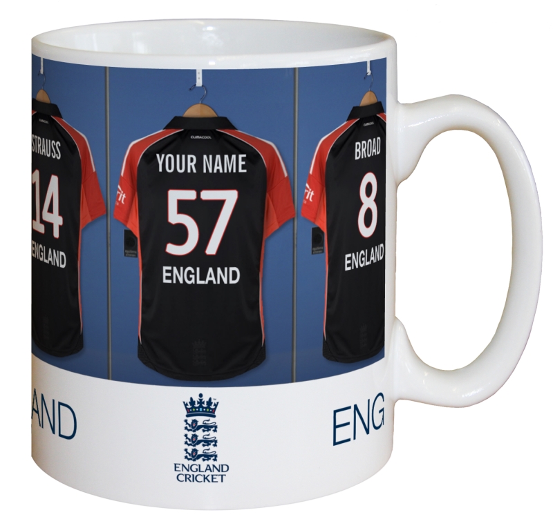 Personalised England Cricket Mugs : Duke Video