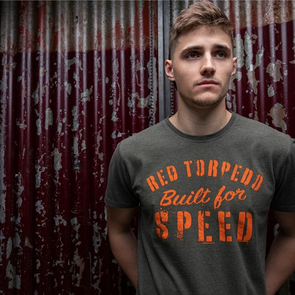 Red Torpedo BFS-Stencil Racing Green T-shirt : Duke Video